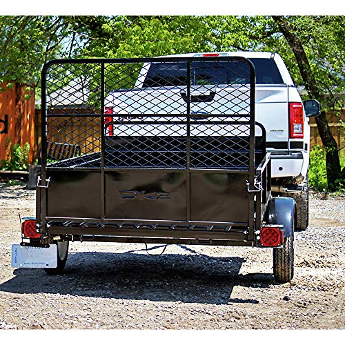 Detail K2 MMT5X7-DUG 5 ft. x 7 ft. Multi Purpose Utility Trailer Kits with Drive Up Gate (Black Powder-Coated)