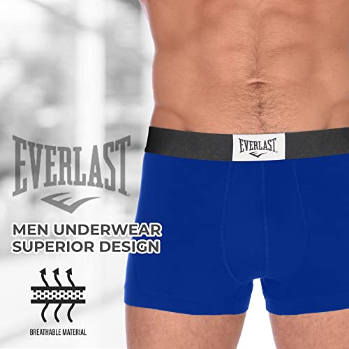 EVERLAST Mens Boxer Briefs, Perfect Boxer Brief for Men Pack of 6 Active Performance Mens Underwear (Small, Red/Charcoal Heather/Light Grey)