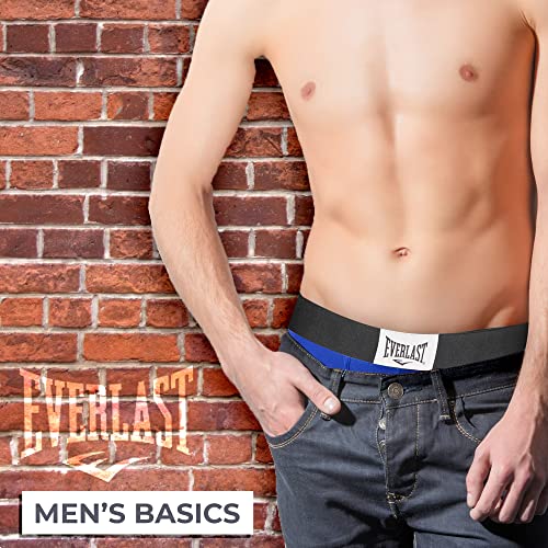 EVERLAST Mens Boxer Briefs, Perfect Boxer Brief for Men Pack of 6 Active Performance Mens Underwear (Small, Red/Charcoal Heather/Light Grey)