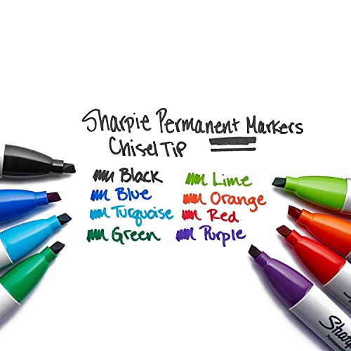 Sharpie 38201 Permanent Marker 5.3Mm Chisel Tip Black Dozen