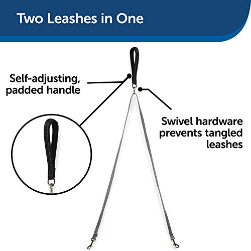 PetSafe 3 in 1 Dog Harness with Two Point Control Leash - Front D-Ring Helps Stop Pulling - Double-Ended Dog Leash Redirects Pulling - Self-Adjusting Padded Handle - Swivel Hardware Prevents Tangles
