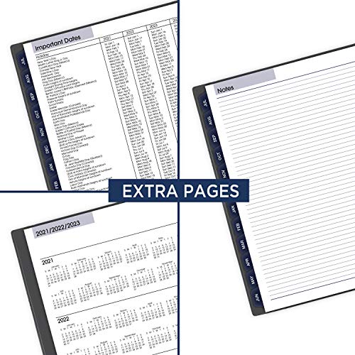 Academic Planner 2021-2022, AT-A-GLANCE Weekly & Monthly Appointment Book & Planner, 8-1/2" x 11", Large, for School, Teacher, DayMinder, Charcoal (AYC52045)