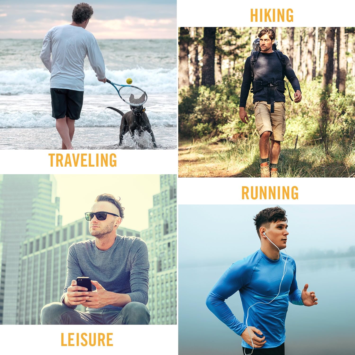 BALEAF Men's Sun Protection Shirts UV SPF T-Shirts UPF 50+ Long Sleeve Rash Guard Lightweight Hiking Summer Deep Gray Size XL