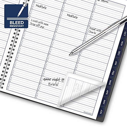 Academic Planner 2021-2022, AT-A-GLANCE Weekly & Monthly Appointment Book & Planner, 8-1/2" x 11", Large, for School, Teacher, DayMinder, Charcoal (AYC52045)