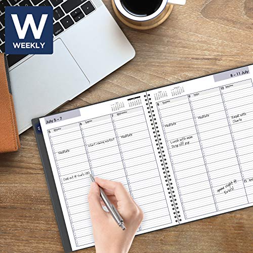 Academic Planner 2021-2022, AT-A-GLANCE Weekly & Monthly Appointment Book & Planner, 8-1/2" x 11", Large, for School, Teacher, DayMinder, Charcoal (AYC52045)