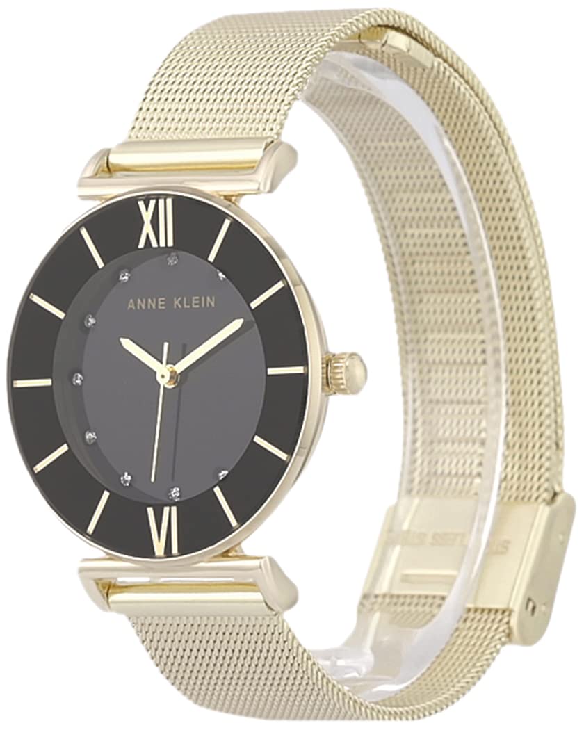 Anne Klein Women's Glitter Accented Mesh Bracelet Watch