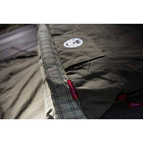 Coleman Big Game 0°F Big & Tall Sleeping Bag, Made from 100% Recycled Material, Cold Weather Adult Sleeping Bag with Sherpa Lining, Fits Campers up to 6'5"