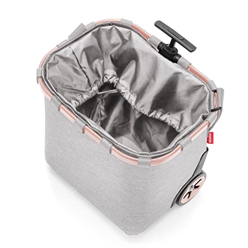 reisenthel carrycruiser - Portable Shopping Trolley with Sturdy Aluminium Frame, Shoulder Strap and Removable Mesh Inner Pocket - Made of Water Resistant Material, Sky Rose, Bohemian