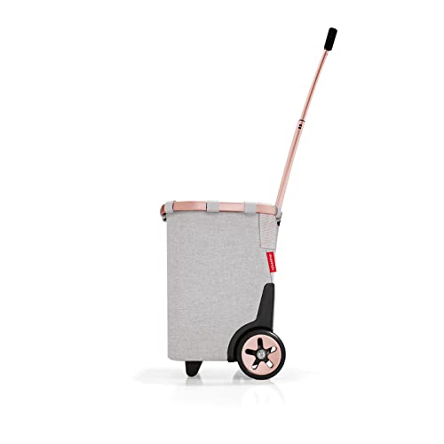 reisenthel carrycruiser - Portable Shopping Trolley with Sturdy Aluminium Frame, Shoulder Strap and Removable Mesh Inner Pocket - Made of Water Resistant Material, Sky Rose, Bohemian