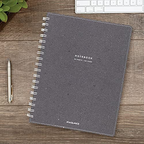 At-A-Glance Collection Gray Twin Wire Notebook