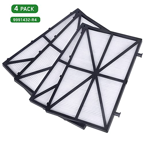 Robotic Pool Cleaner Ultra Fine Filter Compatible with Dolphin Nautilus CC Plus, M400, M500, Ultra Fine Cartridge Filter Panels Replacement, Part 9991432-R4, 4 Pack