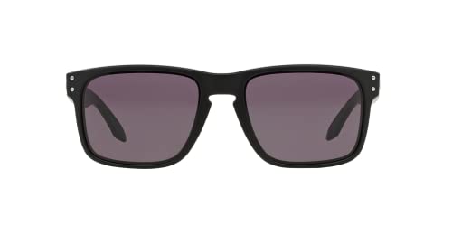 Oakley Holbrook Sunglasses, Matte Black Frame/Warm Grey Lens, One Size
