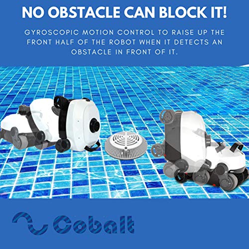 Nu Cobalt NC23 Smart Logic Robotic Pool Cleaner for Medium to Big Above Ground Pools as Well as Small inground Pools Floor Cleaner
