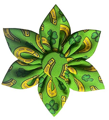 H&K Pet Pinwheel | Lucky Charm (Small) | St. Patricks Day Velcro Collar Accessory for Dogs/Cats | Fun Pet Pinwheel Collar Attachment | Cute, Comfortable Pet Accessory