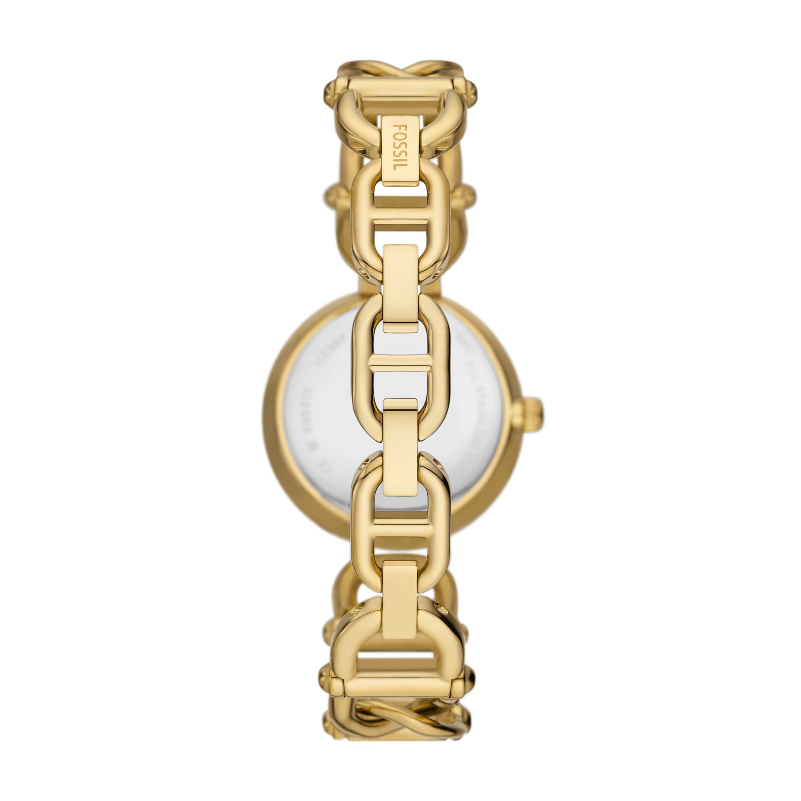 Fossil Women's Carlie Quartz Stainless Steel Three-Hand Watch, Color: Gold (Model: ES5272)