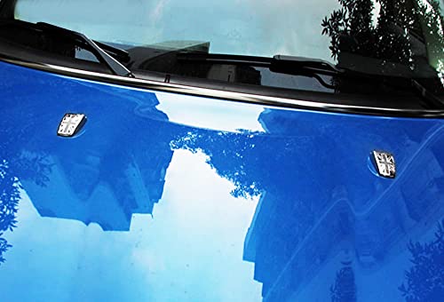 iJDMTOY (2) Black UK Union Jack Style Window Wiper Washer Spray Nozzle Covers Compatible With All MINI Cooper Models