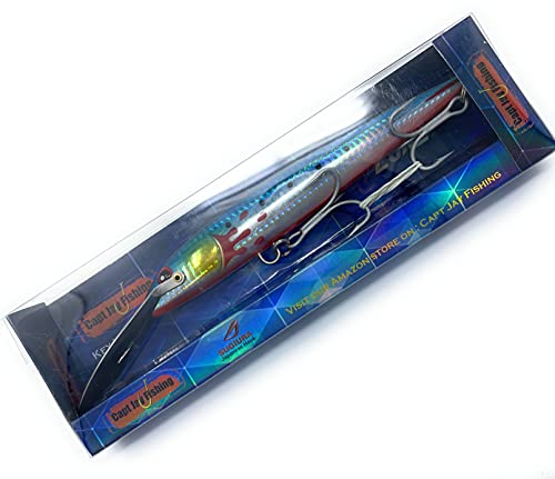 Capt Jay Fishing Deep Diving Fishing Lures Swimbait Sinking Lure Saltwater Trolling Lure (Blue Sardine, 185mm)