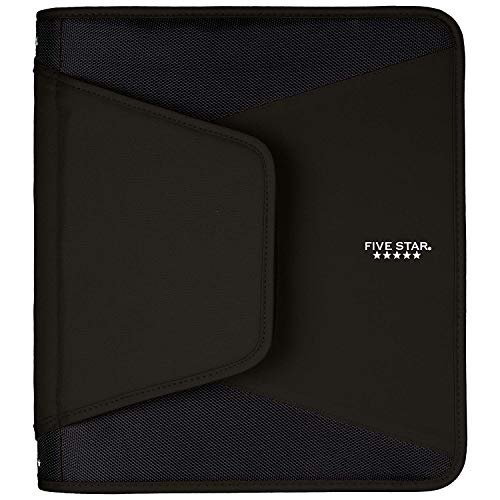 Five Star 1-1/2 Inch Zipper Binder, 3 Ring Binder, 3-Pocket Expanding File, Durable, Color Selected For You (28012)