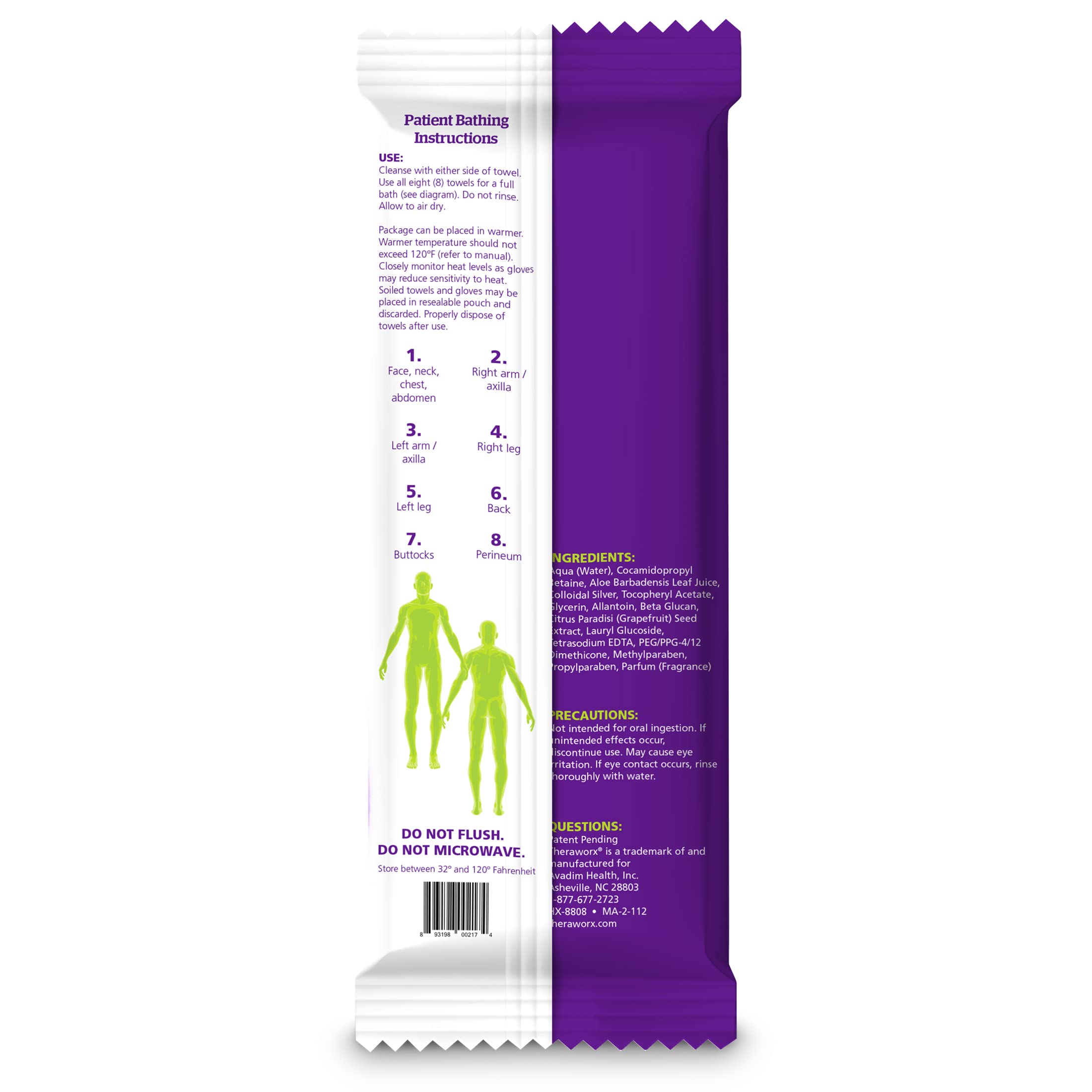 Theraworx Protect Advanced Hygiene and Barrier System Towels - 8 Count (Pack of 1)