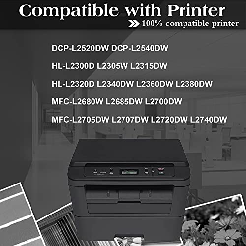 2-Pack Black Compatible Toner Cartridge Replacement for Brother TN630 TN-630 High Yield to use with HL-L2300D DCP-L2520DW DCP-L2540DW HL-L2360DW HL-L2320D HL-L2380DW MFC-L2707DW Printer