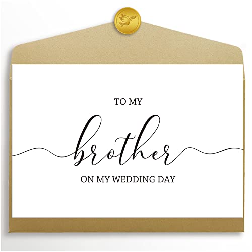 to My Brother on My Wedding Day Card, Thank You Card to My Brother On My Wedding Day, Sibling Wedding Day Card