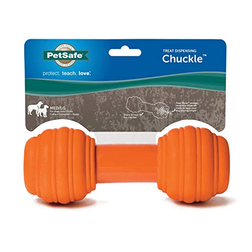 PetSafe Sportsmen Chuckle Interactive Dog Toy with Noise Maker - Use with Food or Treats