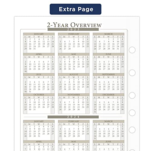 AT-A-GLANCE 2023 Monthly Planner Refill, 87229 Day-Timer, 5-1/2" x 8-1/2", Size 4, Desk Size, Ruled Daily Blocks, Loose Leaf, Monthly Tabs (481-685Y)