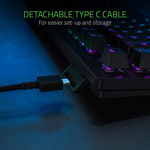Razer Huntsman Tournament Edition TKL Tenkeyless Gaming Keyboard: Linear Optical Switches Instant Actuation - Customizable Chroma RGB Lighting, Programmable Macro Functionality - Matte Black (Renewed)