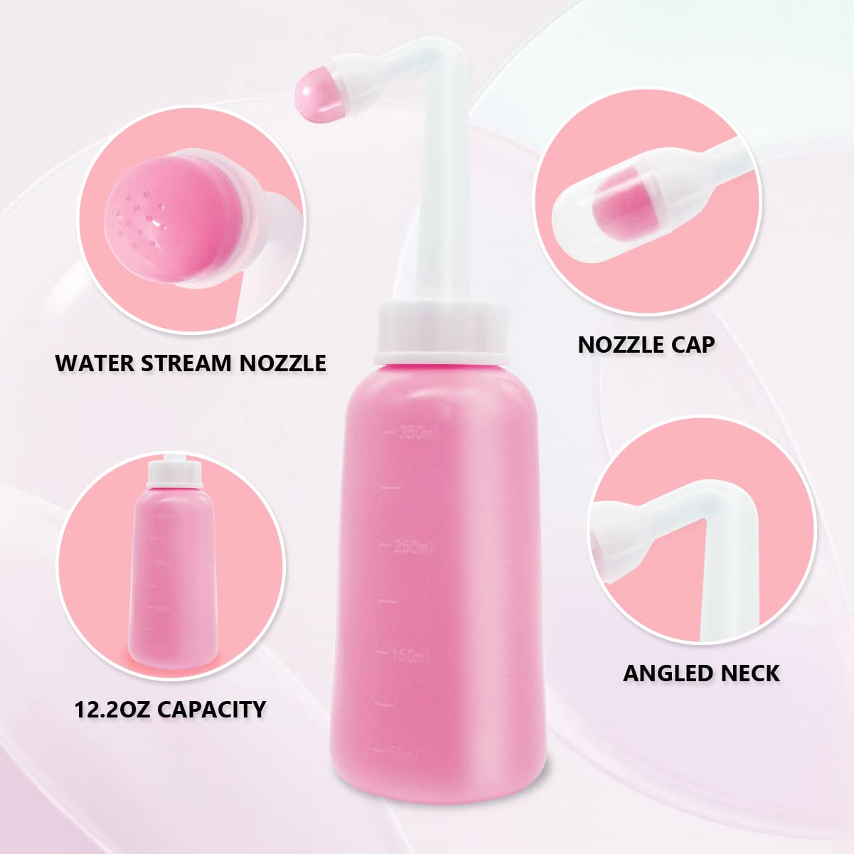 Peri Bottle for Postpartum Care,12 OZ Perineal Bottle Postpartum Essentials Upside Down Peri Bottle for Perineal Recovery and Cleansing After Birth
