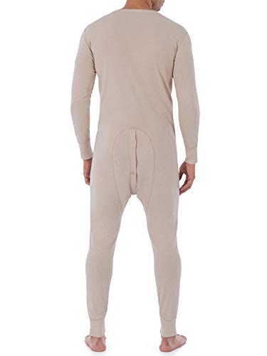 Fruit of the Loom Men's Premium Thermal Union Suit, Oatmeal, X-Large
