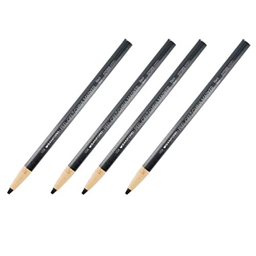 Sharpie 2173PP Peel-Off China Markers, 4 Black Markers