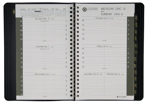 AT-A-GLANCE Recycled Weekly/Monthly Desk Appointment Book, 5 x 8 Inches, Black, 2013 (70-100G-05)