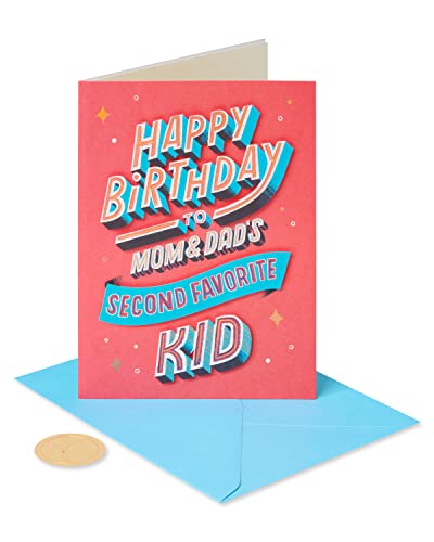 Papyrus Funny Birthday Card for Brother or Sister (From Your Favorite Sibling)