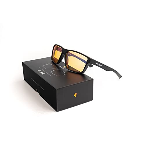 Horus X • Blue Light Blocking Gaming Glasses - Professional Screen Filter Anti Glare Fatigue Eyestrain Men and Women | Amber