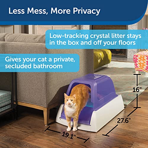 PetSafe ScoopFree Self-Cleaning Cat Litter Box Privacy Hood, Purple