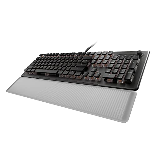 ROCCAT Vulcan II Max – Optical-Mechanical PC Gaming Keyboard with Customizable RGB Illuminated Keys and Palm Rest, Titan II Tactile Linear Switches, Aluminum Plate, 100M Keystroke Durability – Black