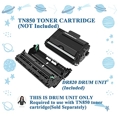 GALADA Compatible Drum Unit Replacement for Brother DR820 DR-820 for Brother HL-L6200DW HL-L6200DWT MFC-L5850DW MFC-L5900DW HL-L5200DW MFC-L5700DW MFC-L5800DW MFC-L6800DW Printer(Black,1 Pack)