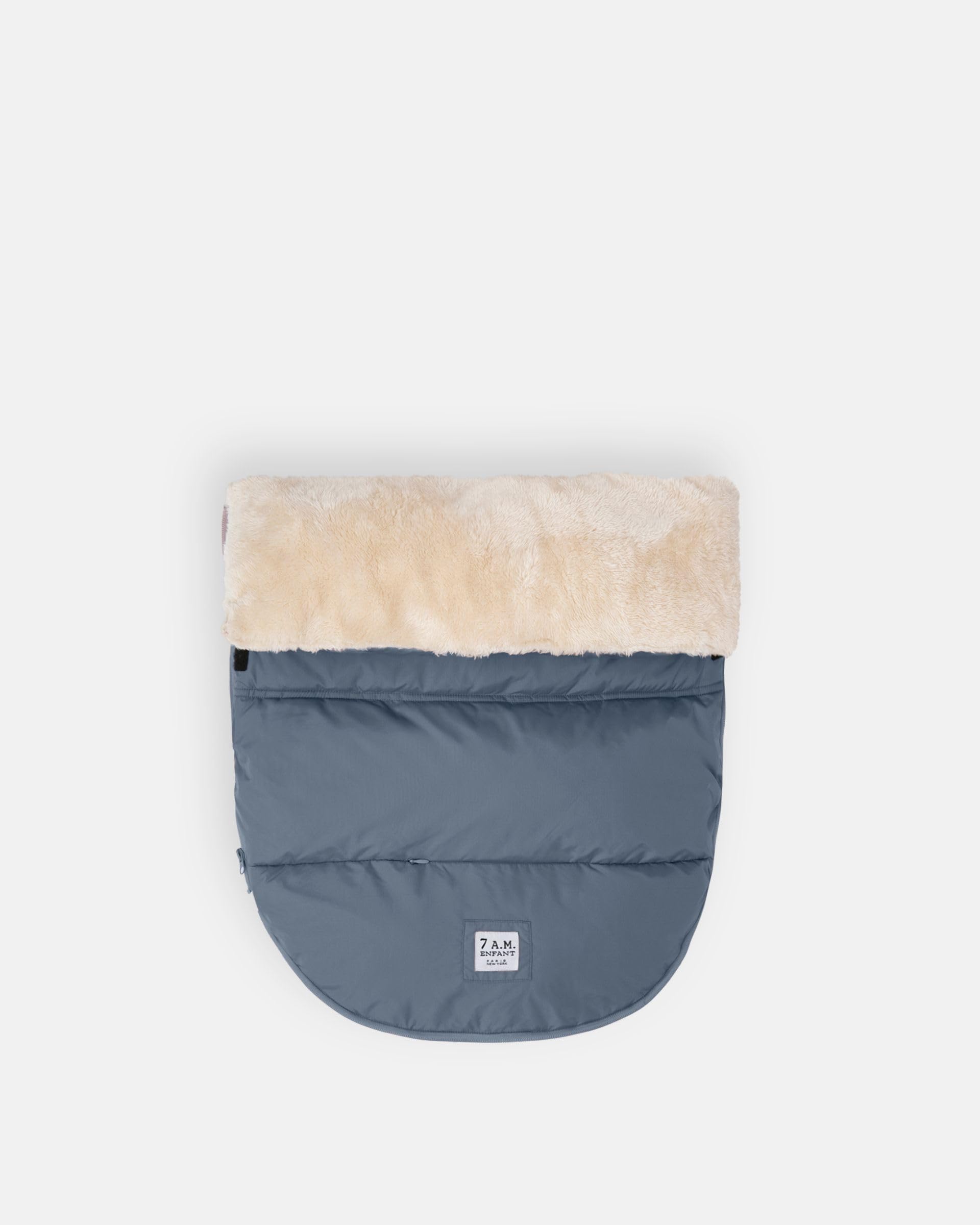 7AM Enfant Universal Stroller Footmuff - Water Repellent Winter Bunting Bag for Strollers & Car Seats, Soft Micro-Fleece & Plush Lined Stroller Footmuff | Ash Blue, Print Pebbles