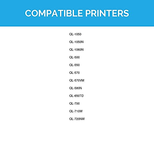 LD Products Compatible Address Label Replacement for Brother DK-1201 1.1 in x 3.5 in (400 Labels, 6-Pack) for use in P-Touch QL Label Makers: 1050, 1050N, 1060N, 500, 550, 570, 570VM, 580N, and 650TD