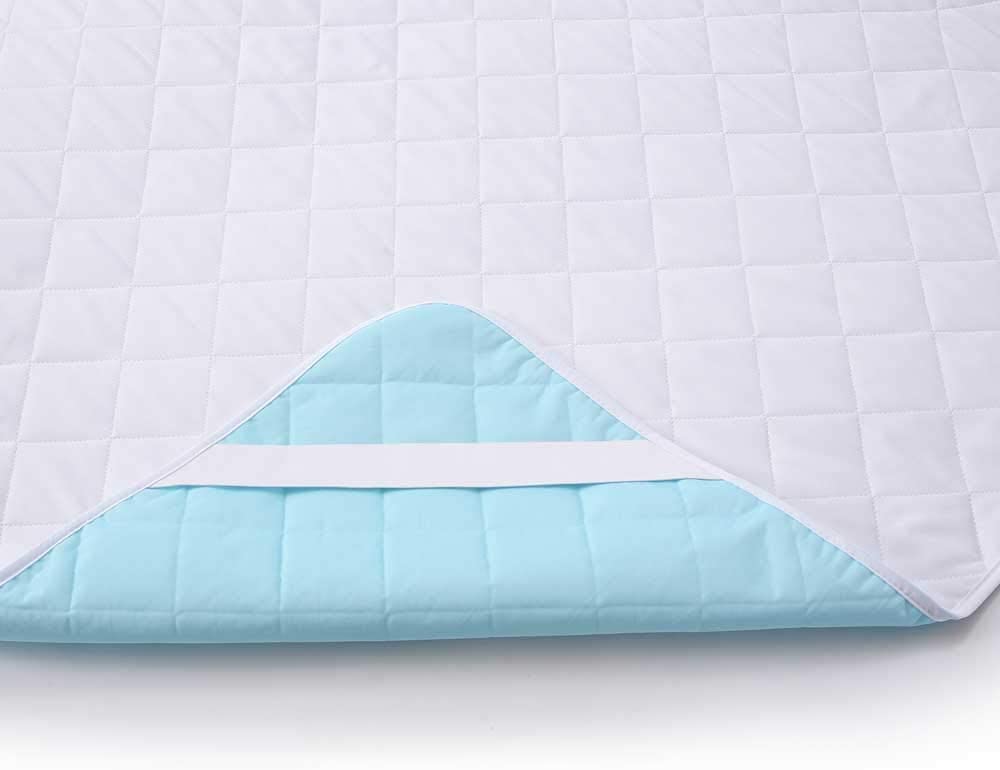 KANECH Queen Size Bed Pads (60"x80") with Straps (1 Pack), Washable and Waterproof ,Heavy Absorbency Incontinence Mattress Pad, Reusable for Adults and Kids
