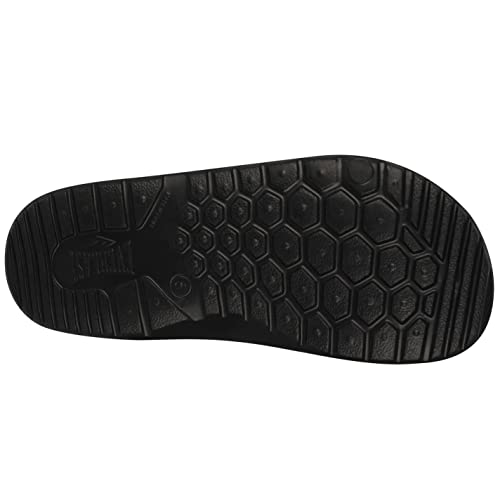 Everlast Womens Ladies Sliders Pool Shoes Flat Classic Black/Gold 8.5 US