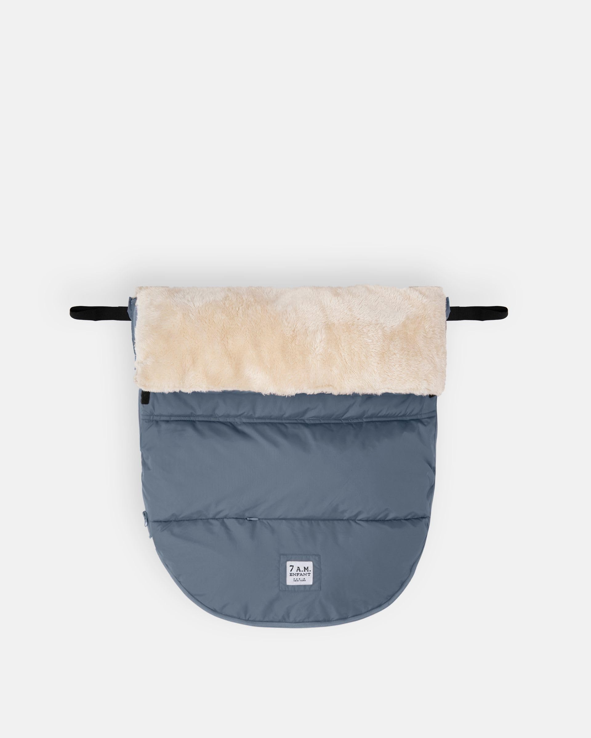 7AM Enfant Universal Stroller Footmuff - Water Repellent Winter Bunting Bag for Strollers & Car Seats, Soft Micro-Fleece & Plush Lined Stroller Footmuff | Ash Blue, Print Pebbles