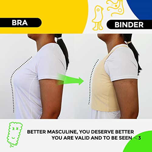 Wonababi Chest Binder Corsets for Transgender, Binder Trans with Zipper Half Length Comfortable Flat Tank Top FTM Binder Bra