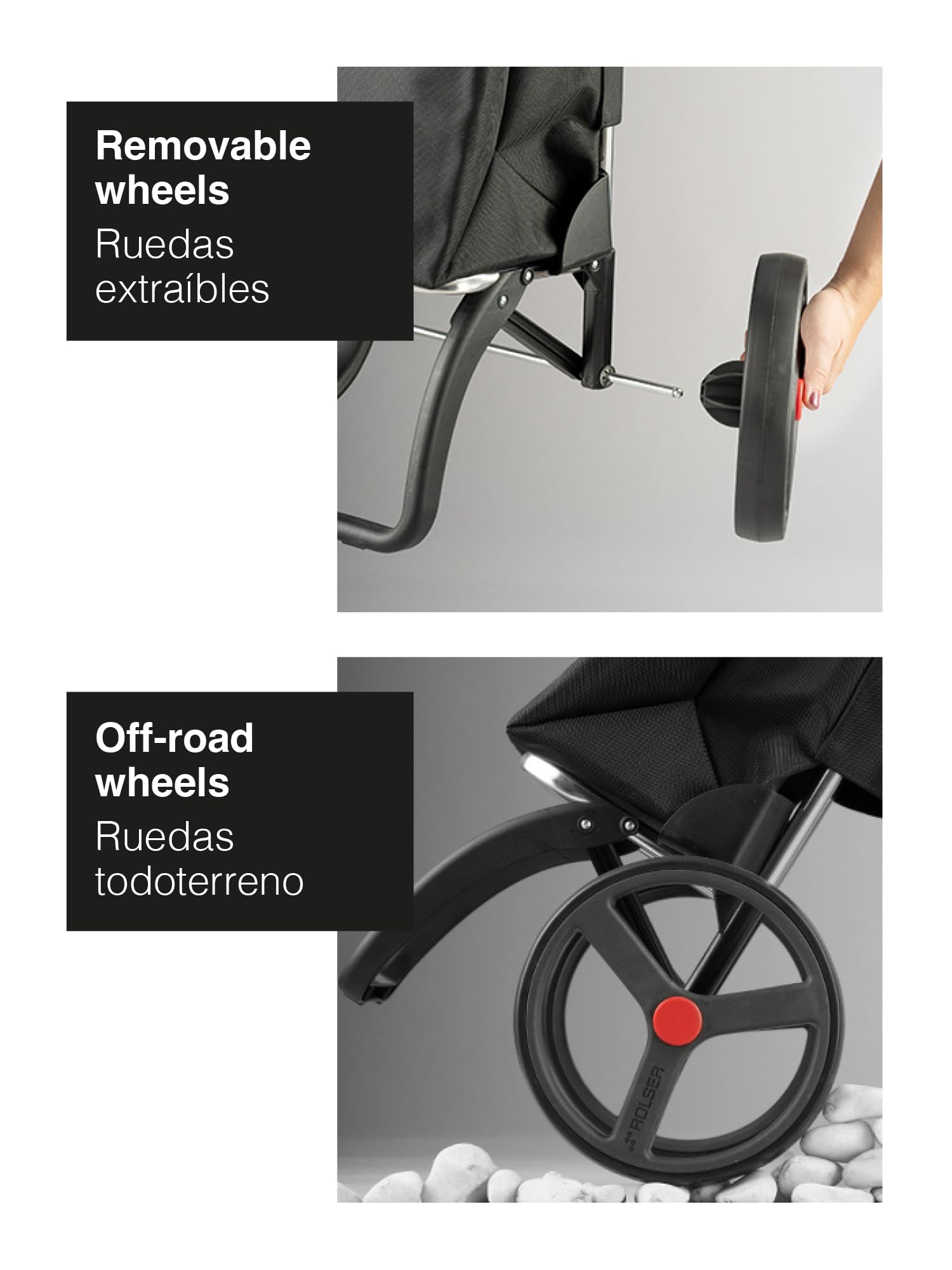 Foldable Grocery Shopping Cart with Wheels | Collapsible Personal Folding Cart for Groceries | Durable & Portable | Coral