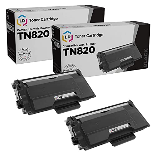 LD Products Compatible Toner Cartridge & Drum Unit Replacements for Brother TN820 & DR820 (1 Toner, 1 Drum, 2-Packs) for use in DCP-L6600DW HL-L6200DW HL-L6200DWT HL-L6250DN HL-L6250DW HL-L6300DWT