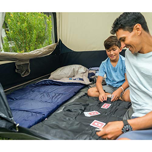 Coleman 765353 Trailhead II Military Style Camping Cot & Sleeping Bag | Cold-Weather 20°F Brazos Sleeping Bag, Navy, 10" x 17.8" x 10.4"