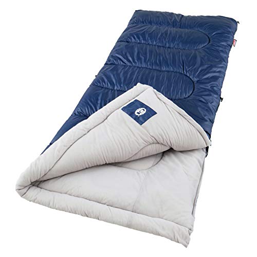 Coleman 765353 Trailhead II Military Style Camping Cot & Sleeping Bag | Cold-Weather 20°F Brazos Sleeping Bag, Navy, 10" x 17.8" x 10.4"