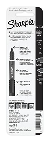 SHARPIE Pro Permanent Marker, Fine Point, Black Marker (2018321)