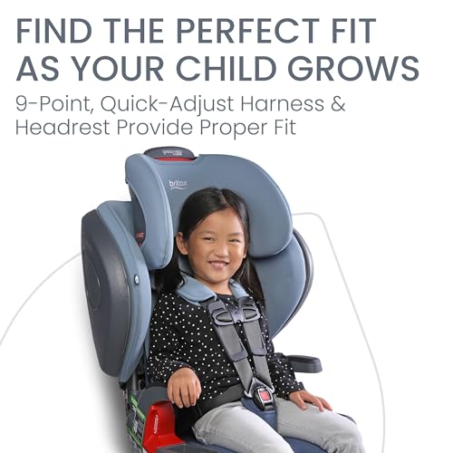 Britax Grow with You ClickTight Plus Harness-2-Booster Car Seat, 2-in-1 High Back Booster, SafeWash Cover, Blue Ombre