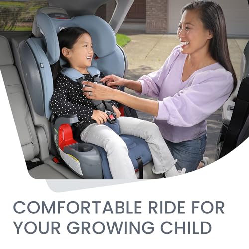 Britax Grow with You ClickTight Plus Harness-2-Booster Car Seat, 2-in-1 High Back Booster, SafeWash Cover, Blue Ombre